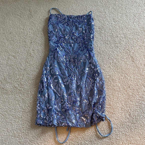 Windsor | Dresses | Windsor Light Blue Sequin Dress | Poshmark